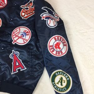 Majestic | Jackets & Coats | New Mlb Team Logo Satin Quilted Baseball ...